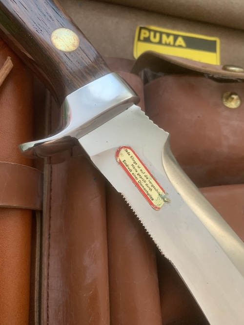 Puma Knife: Puma 1977 Very Rare 1st Generation 52 6392 Survival Knife Kit