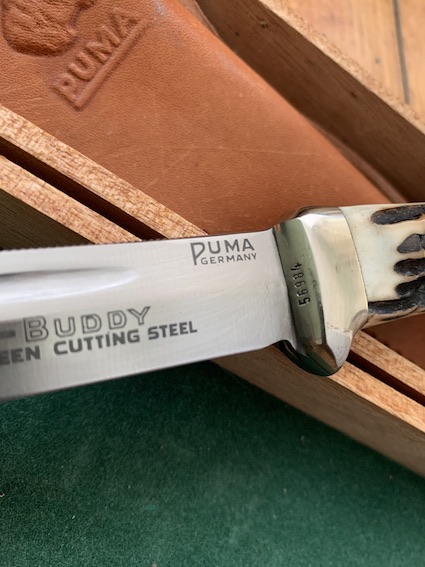 Puma Knife: Puma 11 6383 Original 1968 Buddy in original sheath #56984