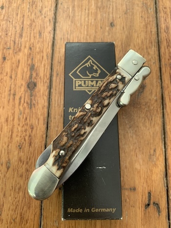 Puma Knife: Puma Large Medici Lock back Knife with Stag Handle 2007