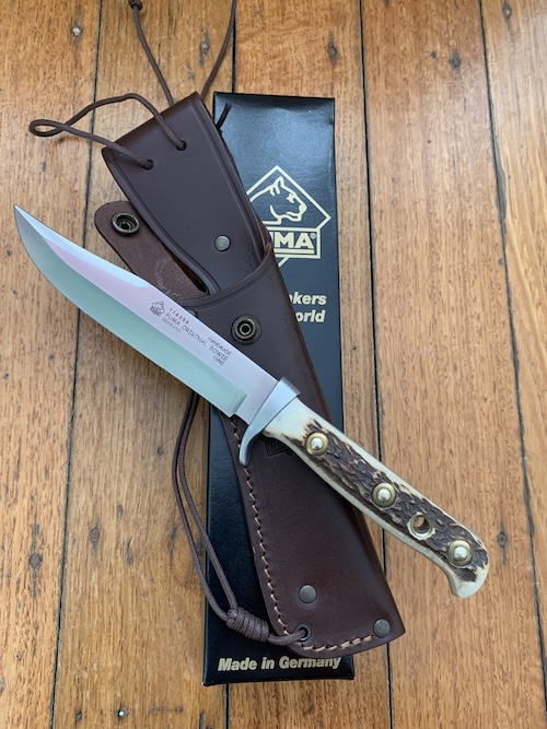 Puma Knife: Puma 2013 Bowie Handmade Knife with Stag Antler Handle