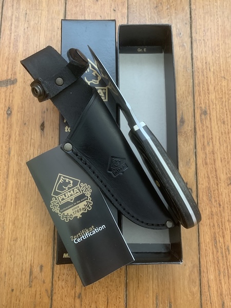 Puma Knife: Puma Saubart-'Pig Beard' Universal Knife with PakkaWood Handle