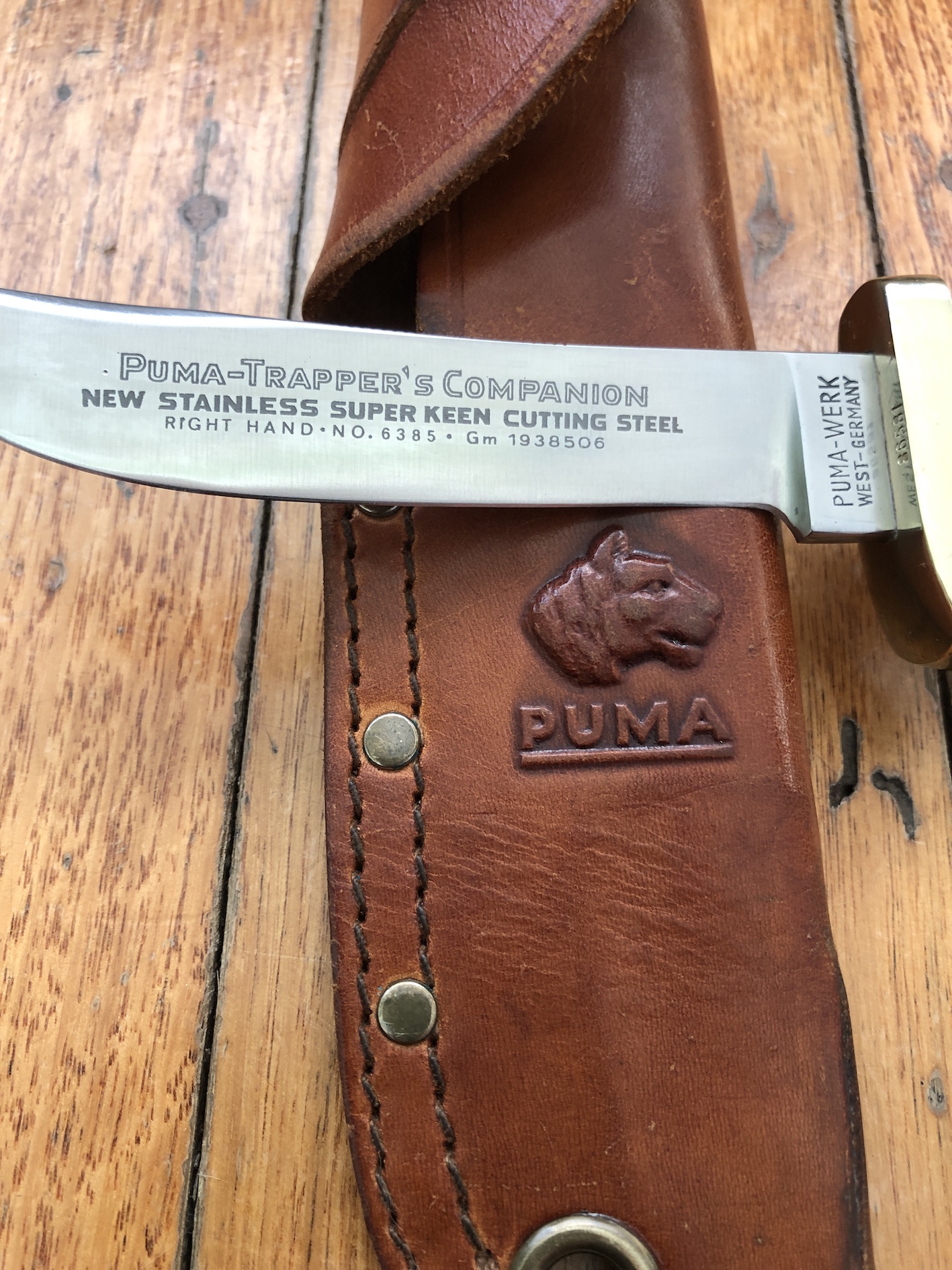 Puma Knife: Puma 11 6385 Original Right 1968 Hand Trappers Companion in ...