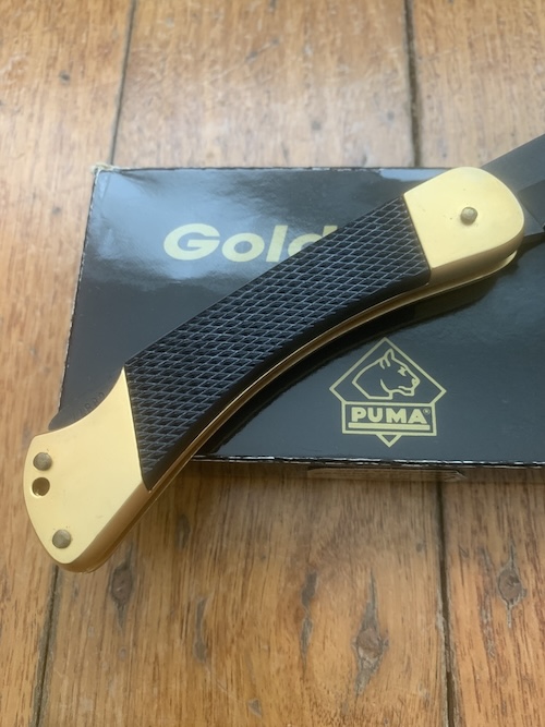 Puma Knife: Puma Rare 1988 Commando 24 Carat GOLD 88 Model Lock back ...