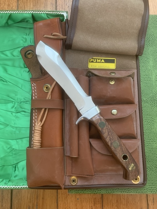 Puma Knife: Puma 1977 Very Rare 1st Generation 52 6392 Survival Knife Kit
