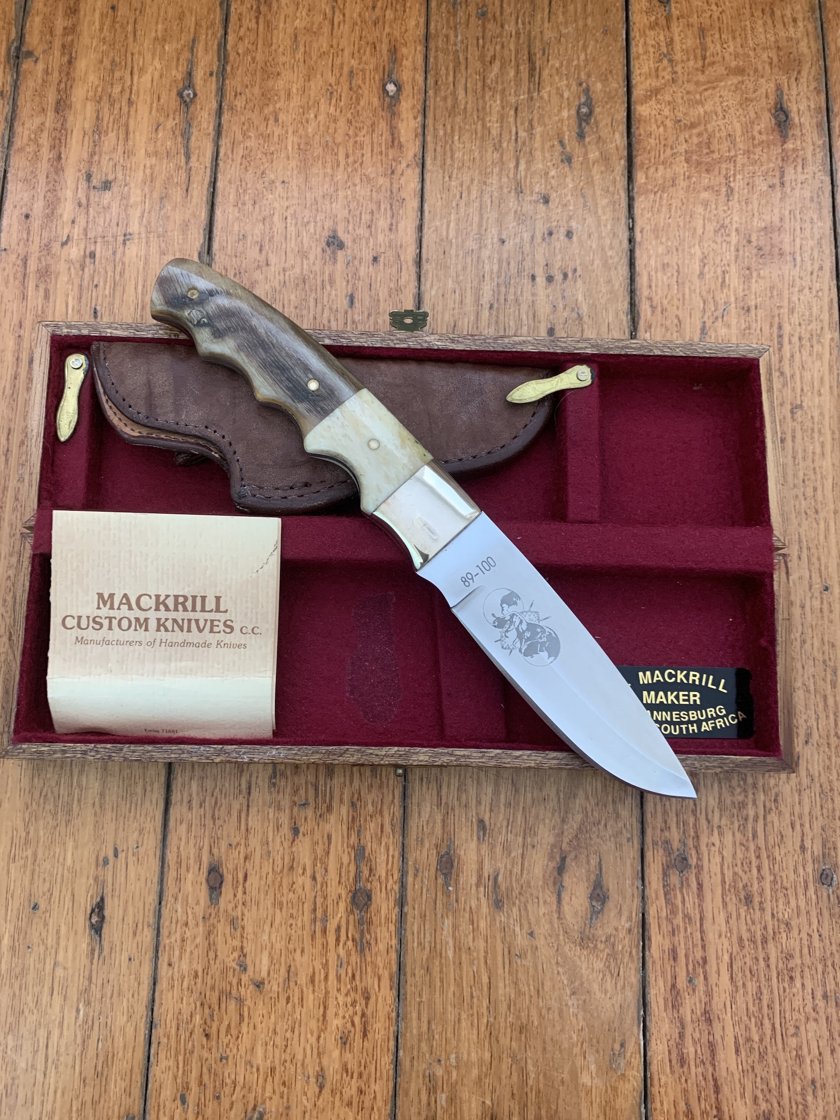 Mackrill Custom Knives 1997 No.4 SCI Limited edition Kudu Bone/Horn ...