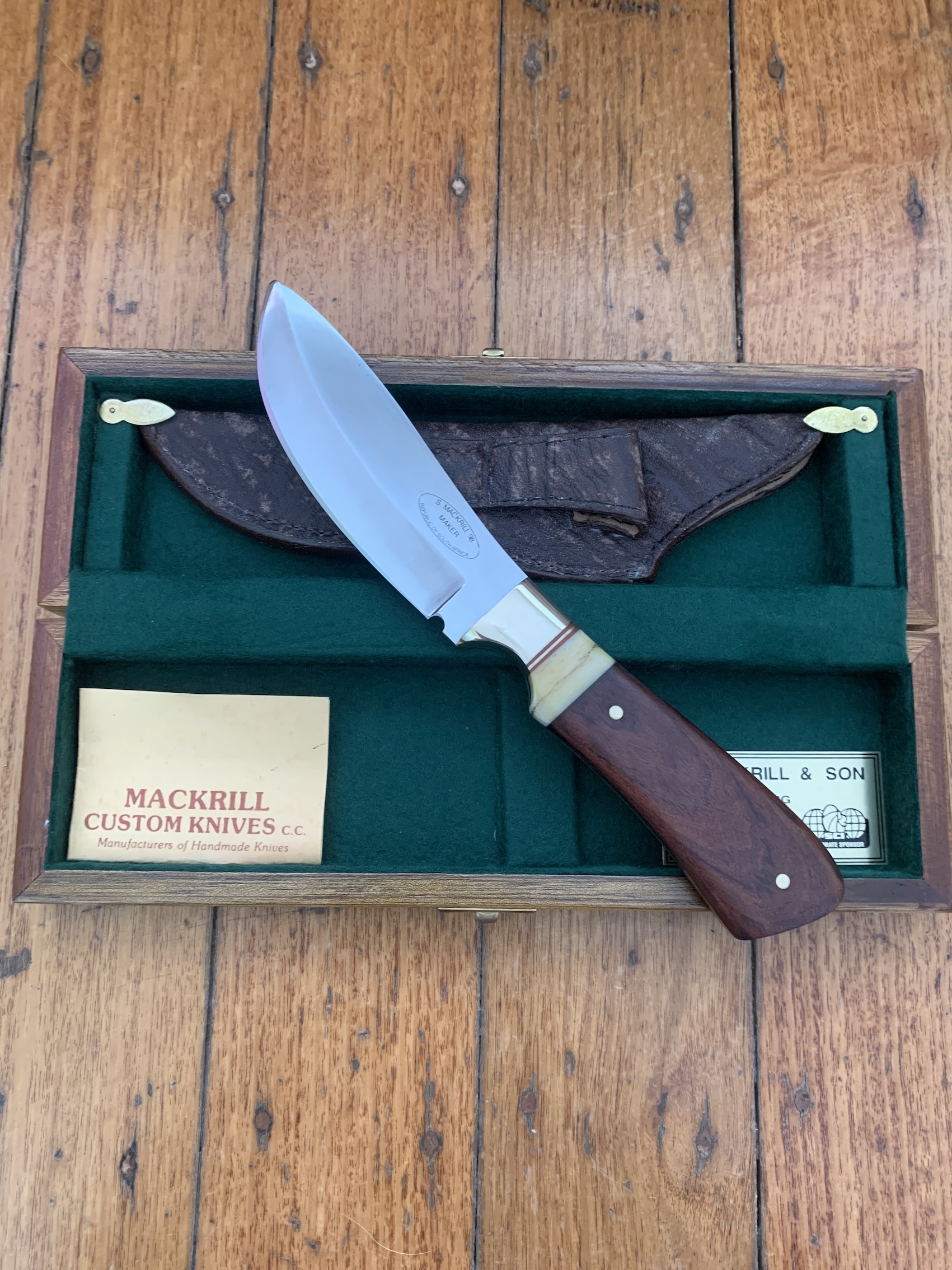 Mackrill Custom Knives 1998 No.5 SCI Limited edition Giraffe Bone ...