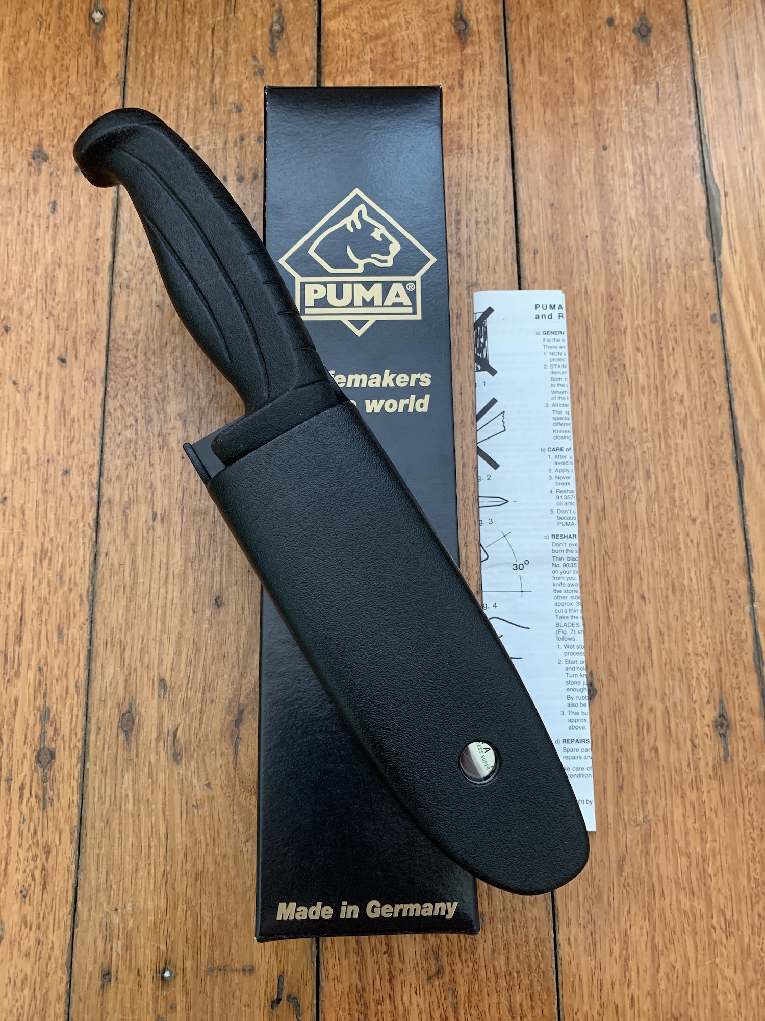 Puma Knife: Puma 1978 SKIPPER Model 6369 White Hunter Dive/Boat Knife ...