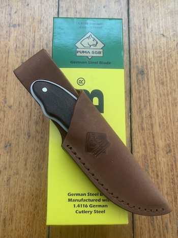 Puma Knife: 2023 Puma SGB Rattler Fixed Blade Knife with Jacaranda Wood ...