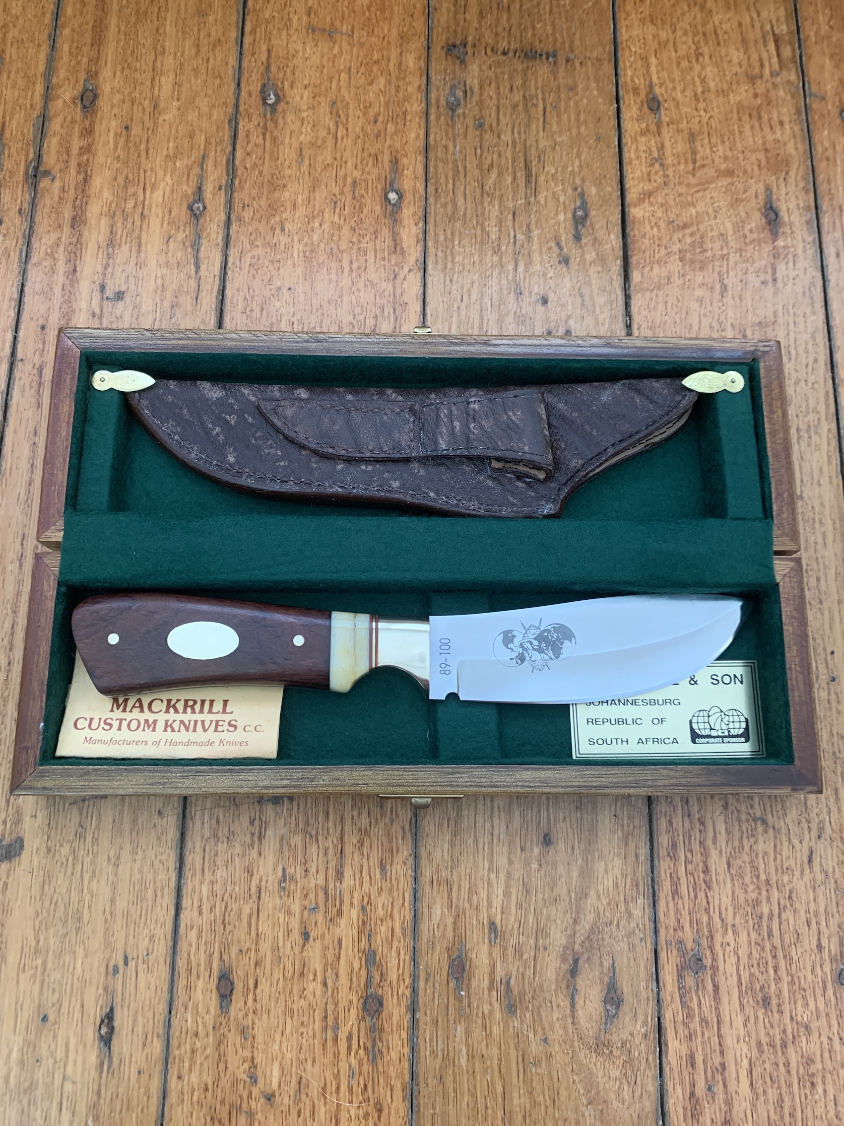 Mackrill Custom Knives 1998 No.5 SCI Limited edition Giraffe Bone ...