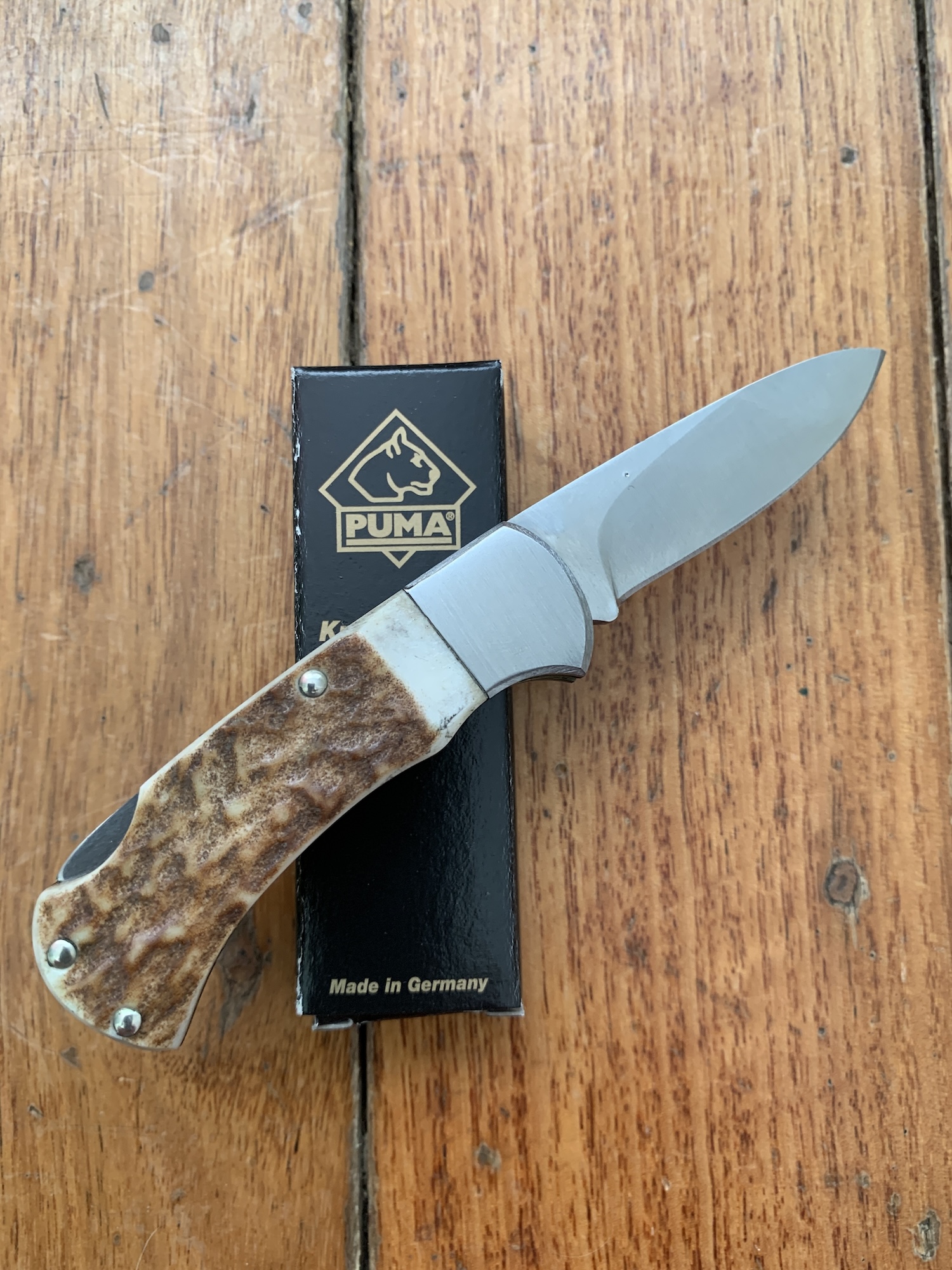 Puma Knife: Puma 4 Star Mini Folding Lock Knife with Stag Antler Handle ...