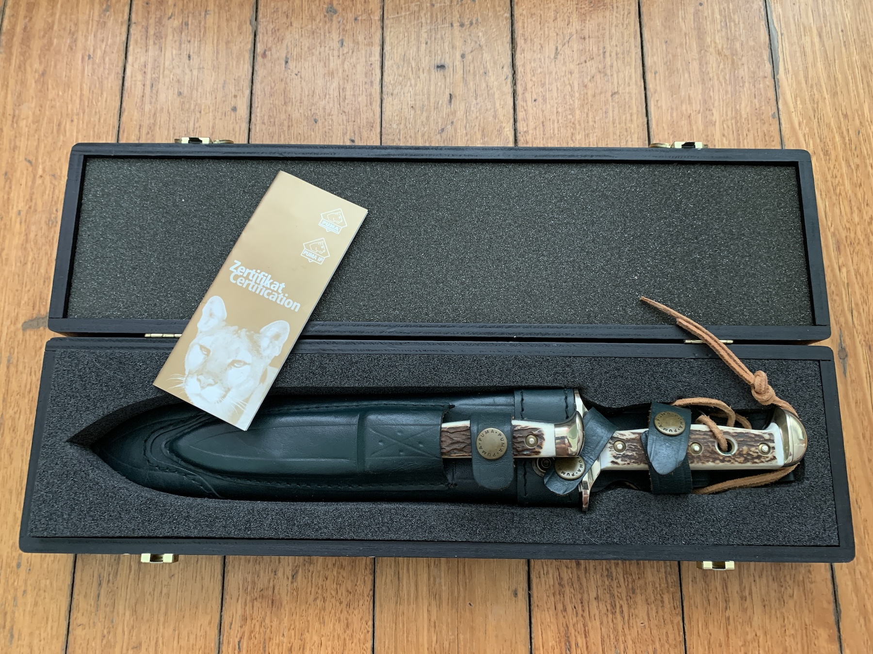 Puma Knife: Puma 2007 Waidbesteck Set (Waidblatt and Nicker) twin knife set