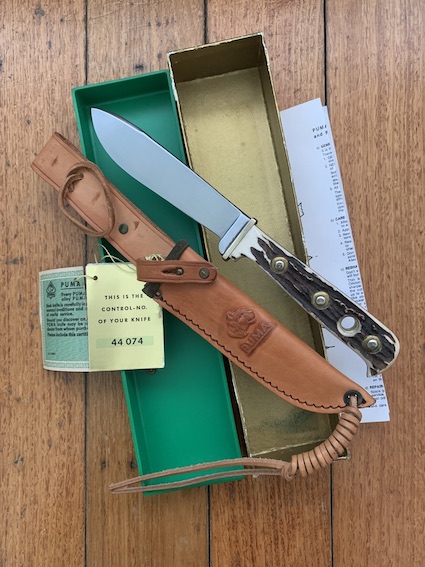 Puma Knife: Puma 11 6398 Original Mint 1970 Hunters Friend knife with ...