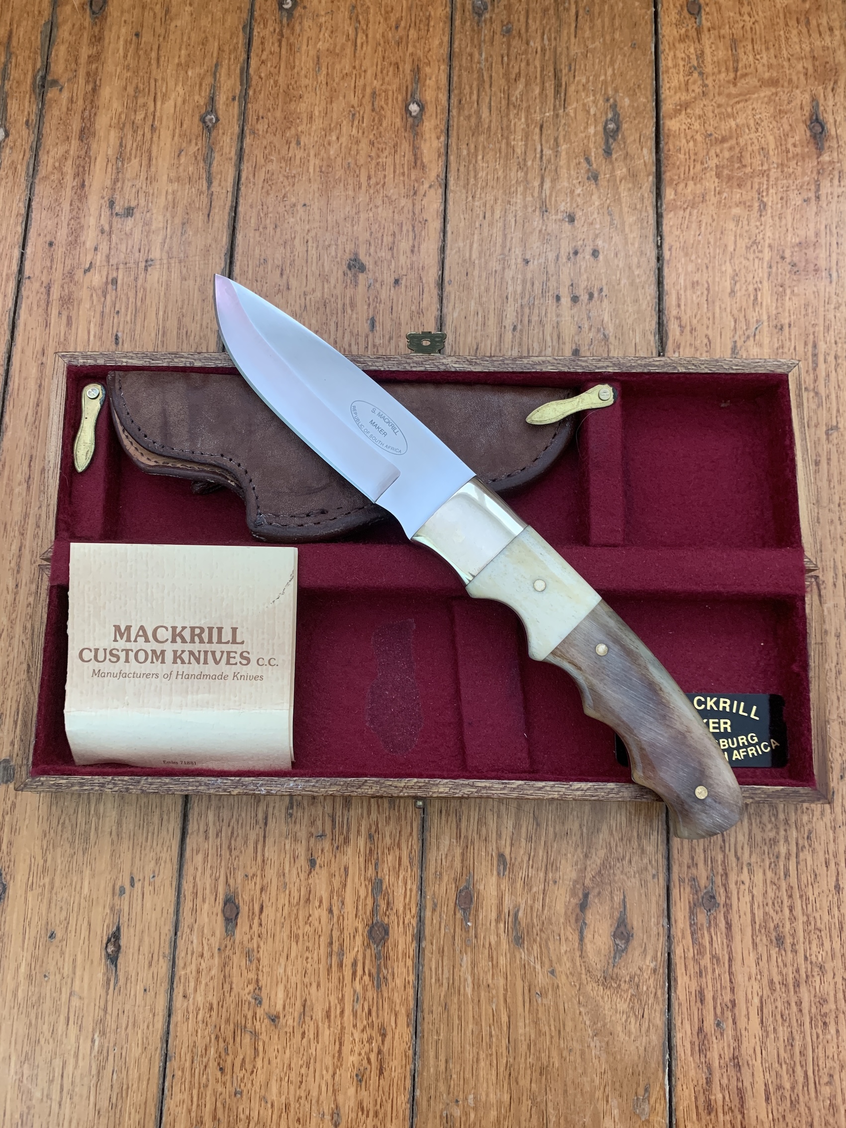 Mackrill Custom Knives 1997 No.4 SCI Limited edition Kudu Bone/Horn ...