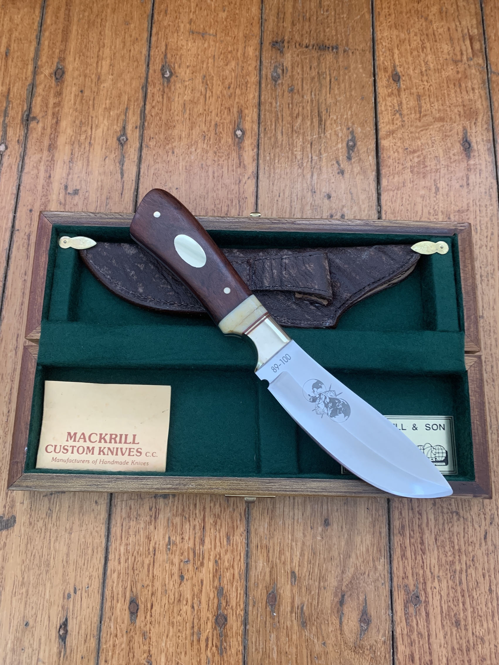 Mackrill Custom Knives 1998 No.5 SCI Limited edition Giraffe Bone ...