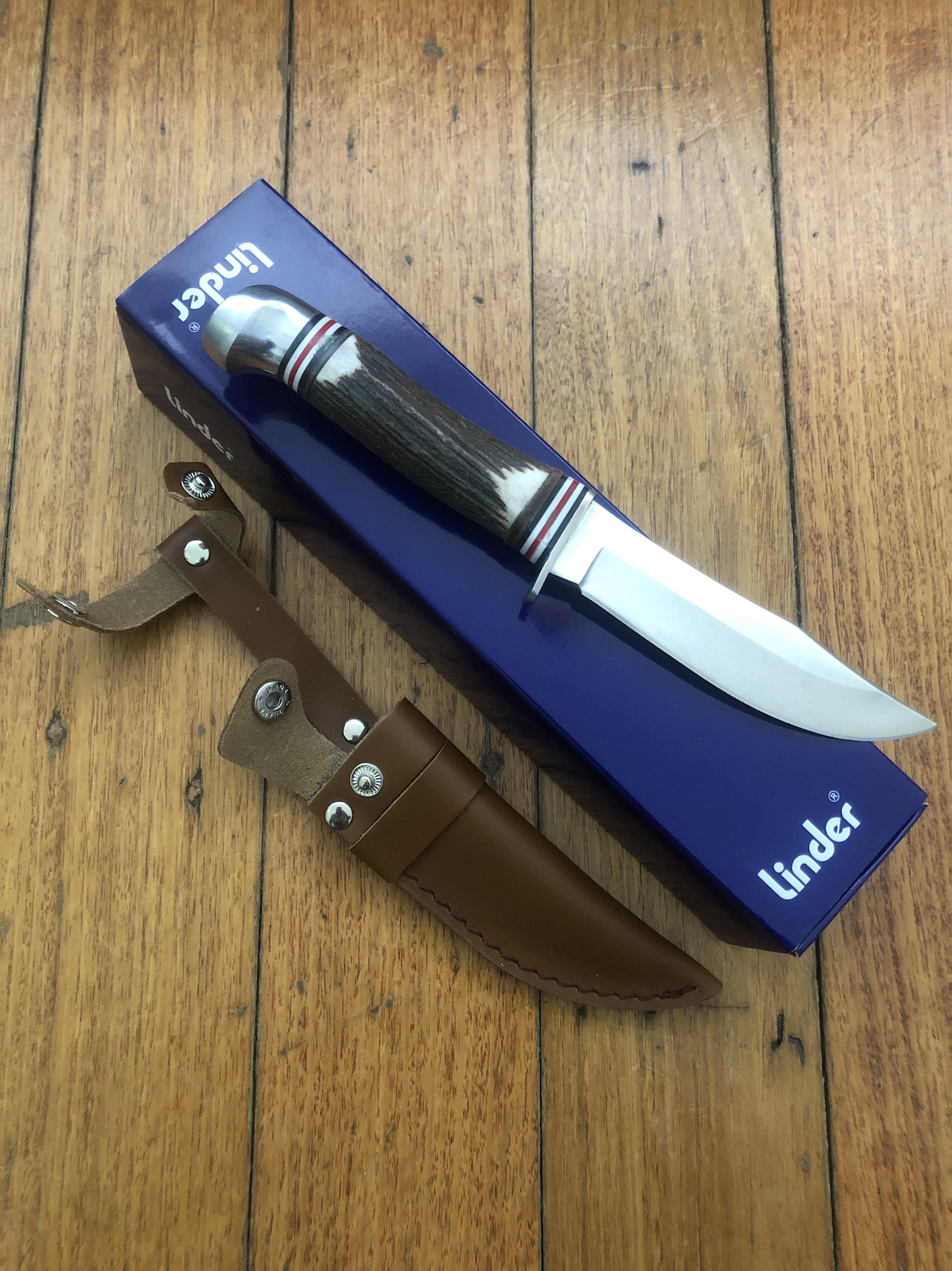 Linder Ranger 1 with 4 1/4" Blade and Stag Antler Handle