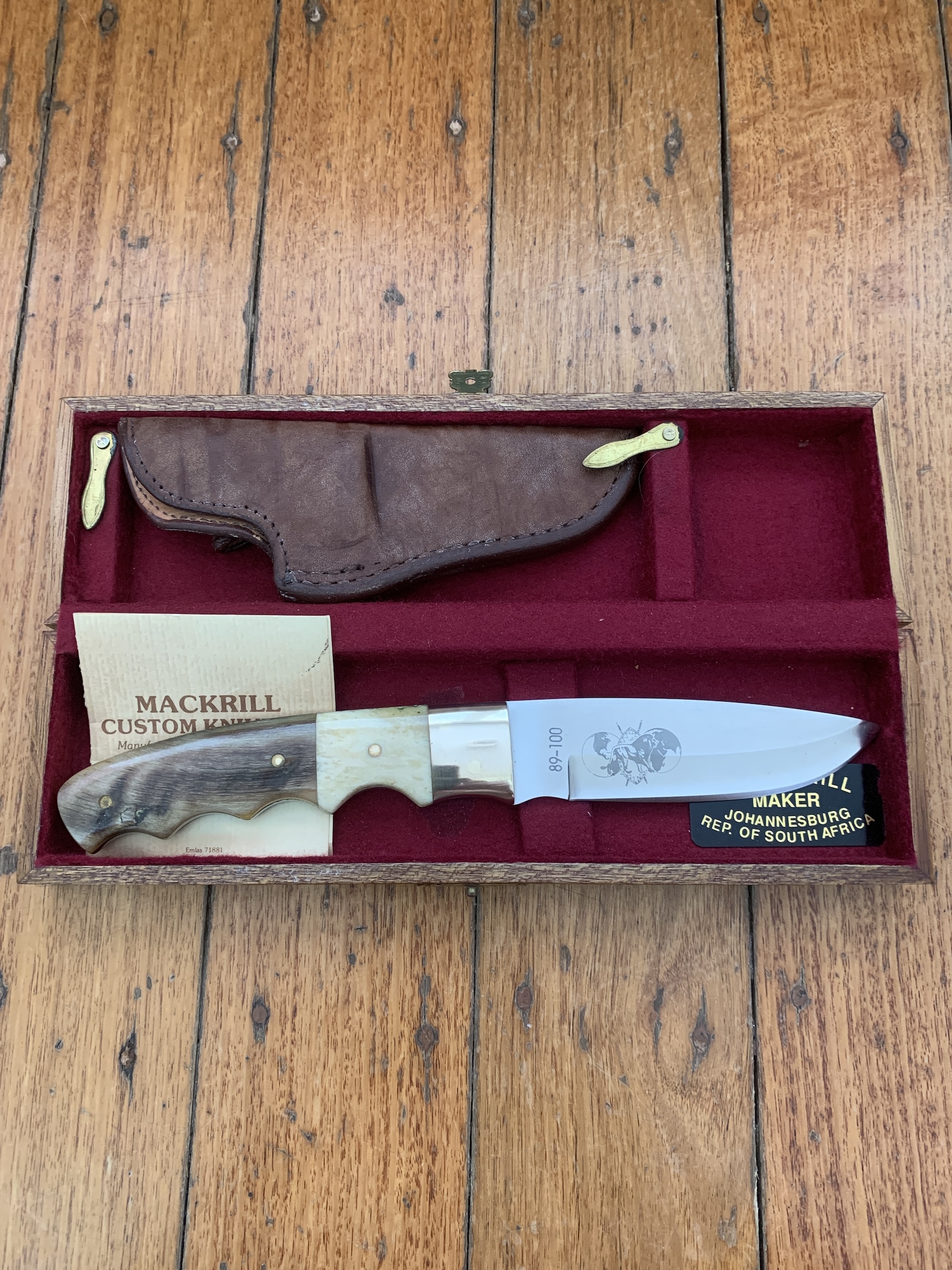 Mackrill Custom Knives 1997 No.4 SCI Limited edition Kudu Bone/Horn ...