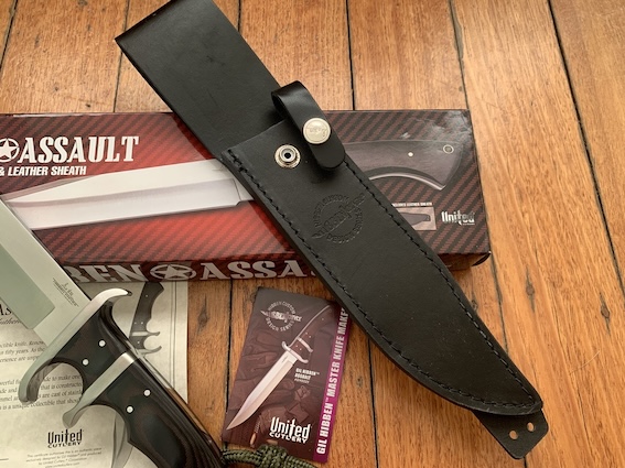 United Cutlery Gil Hibben Assault Bowie with Black Leather Sheath