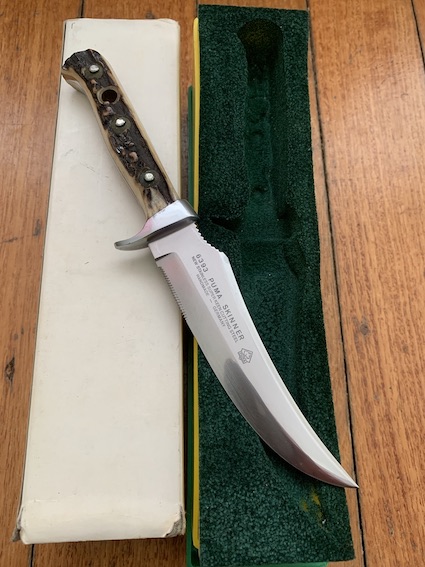 Puma Knife: 1984 Puma Skinner with Stag Antler Handle & Original ...