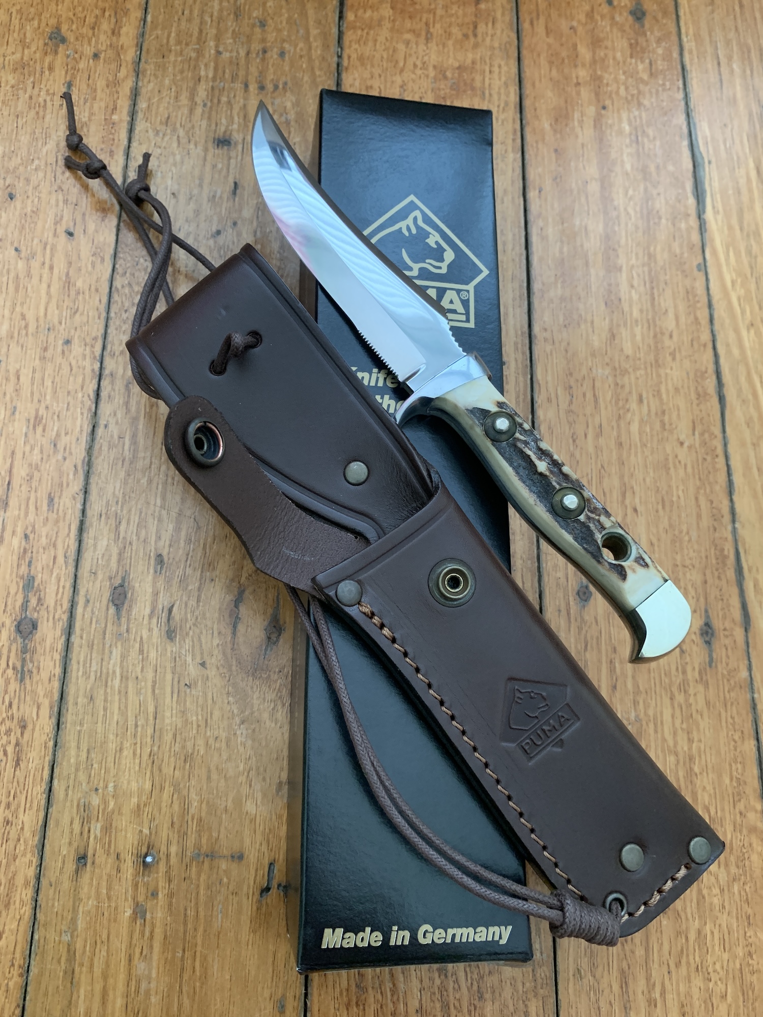 Puma Knife: Rarer 1980 Puma 6373 Skinner with Stag Antler Handle Puma ...