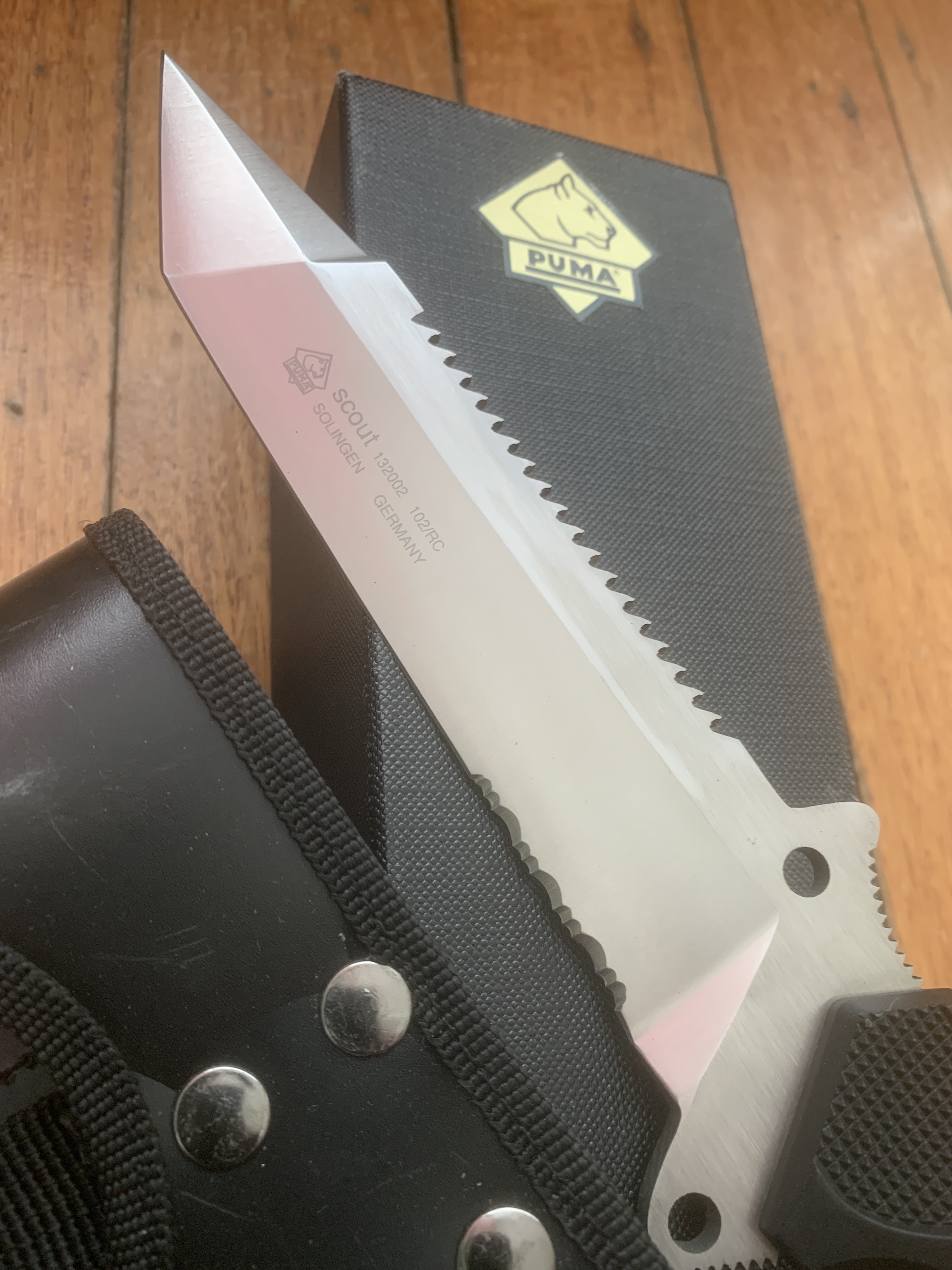 Puma Knife: Puma Rare 2002 Huntac SCOUT Tactical Survival Knife in Box