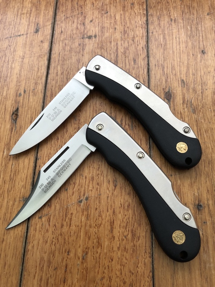 Puma Knife: Rare Pair of Puma Sportec 230245/66 Folding Lockblade Knives