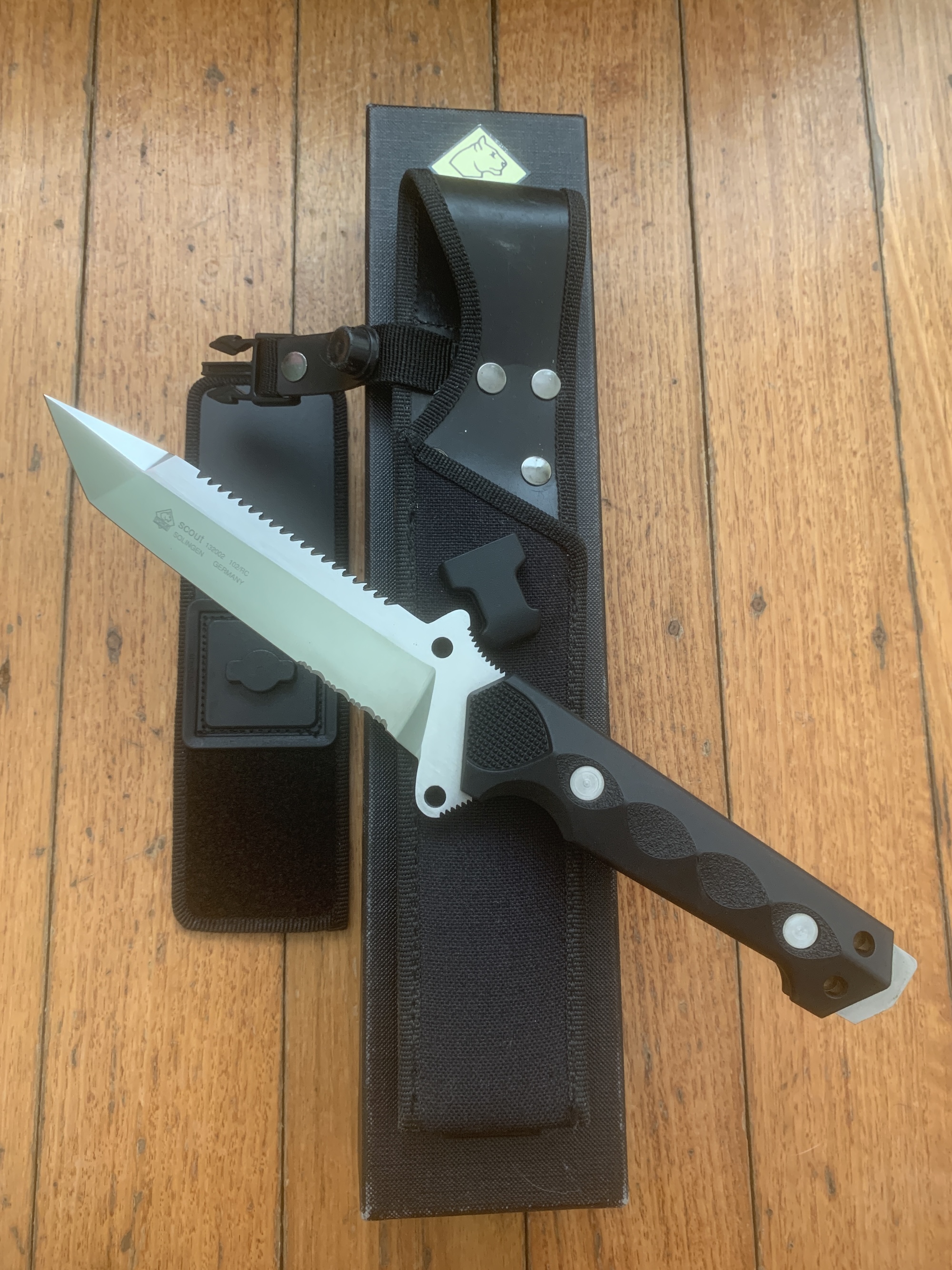 Puma Knife: Puma Rare 2002 Huntac SCOUT Tactical Survival Knife in Box