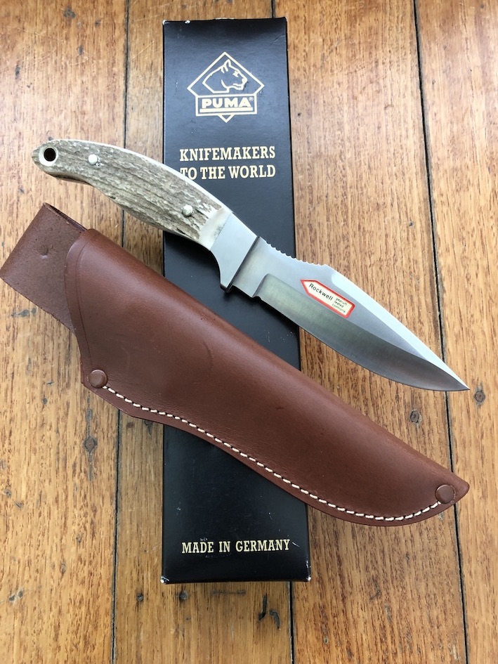 Puma Knife: Puma Hunters Companion with Stag Handle leather sheath ...