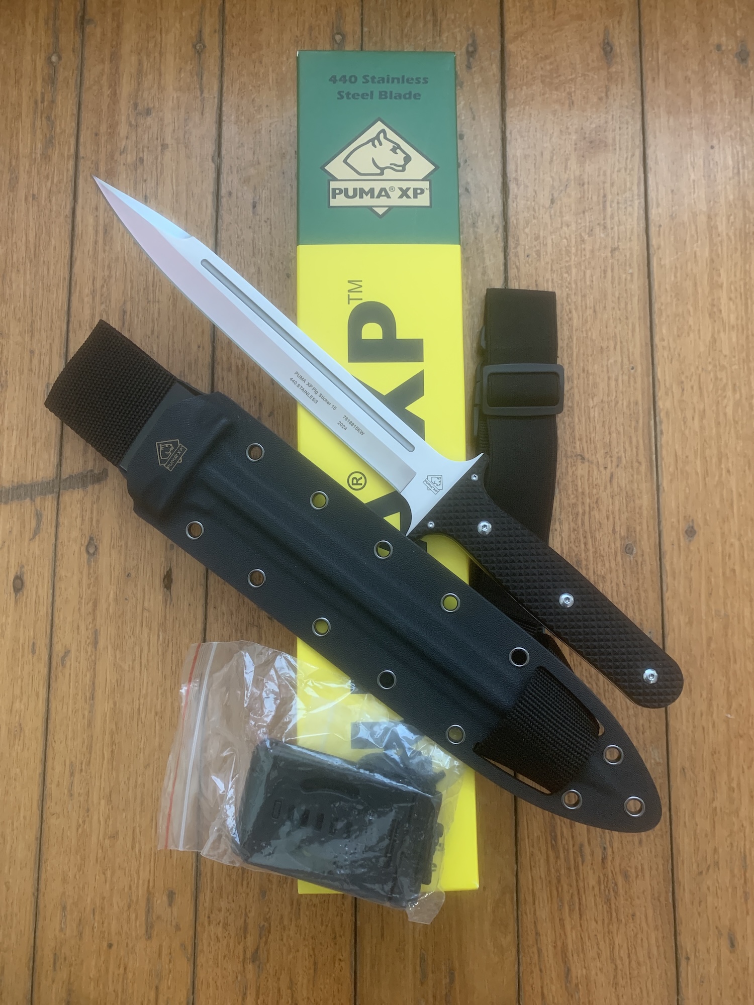 Puma XP 15" New Model Pig Sticker knife with Black Pakkawood Handle and ...