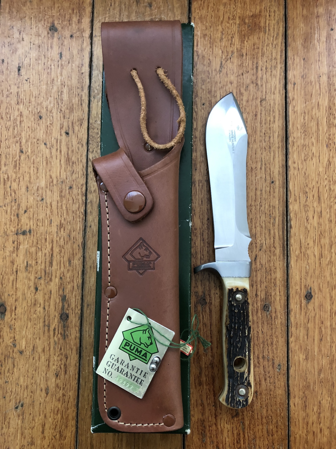 Puma Knife: Puma Original 1993 White Hunter II 116374 in original Box ...