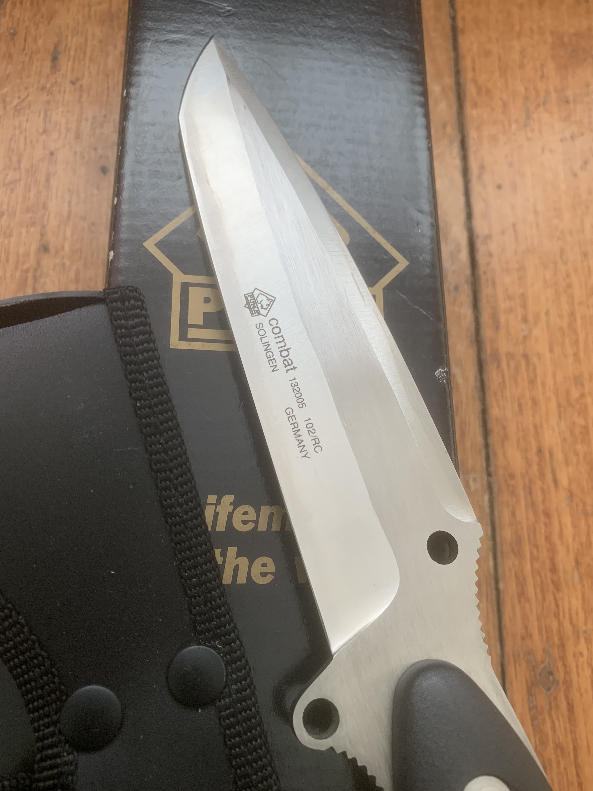 Puma Knife: Puma Rare 2002 Huntac COMBAT Tactical Survival Knife in Box