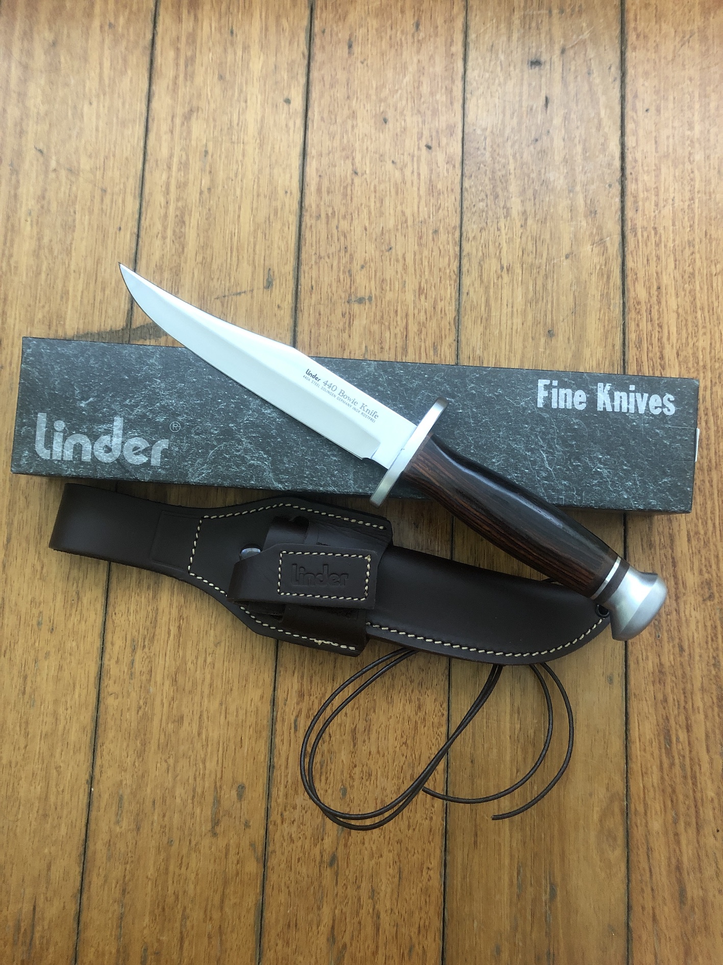Linder Original Bowie - Traditional style hunting knife 6" Blade with ...