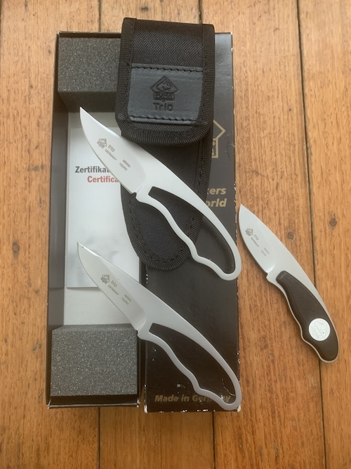 Puma Snake TRIO Set of 3 - 2003 Knife Set in Puma Pouch