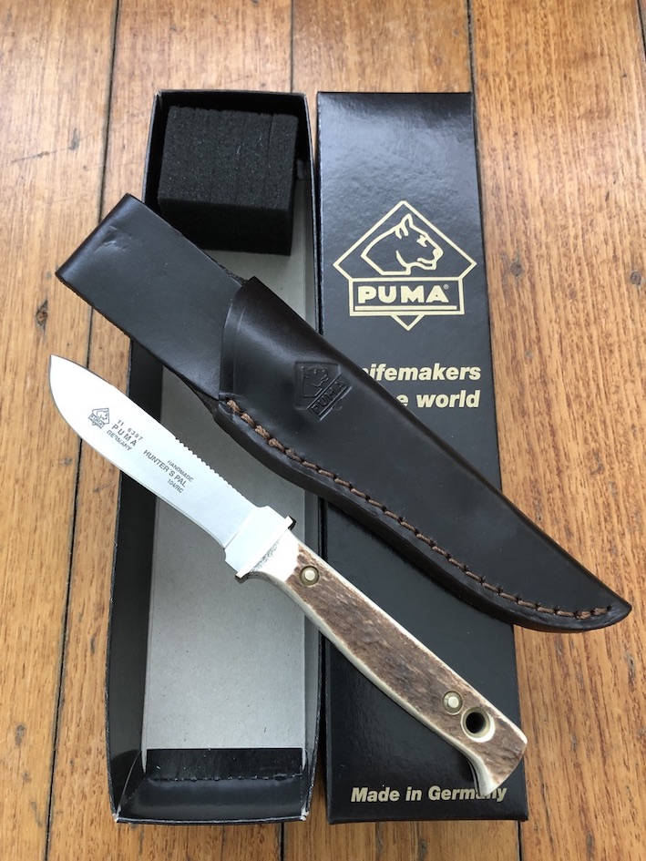 Puma Knife: Puma 2004 Hunters Pal with Stag Handle & Dark Brown Sheath