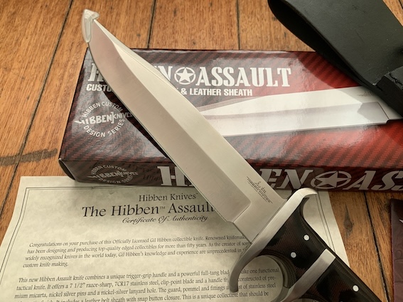 United Cutlery Gil Hibben Assault Bowie with Black Leather Sheath