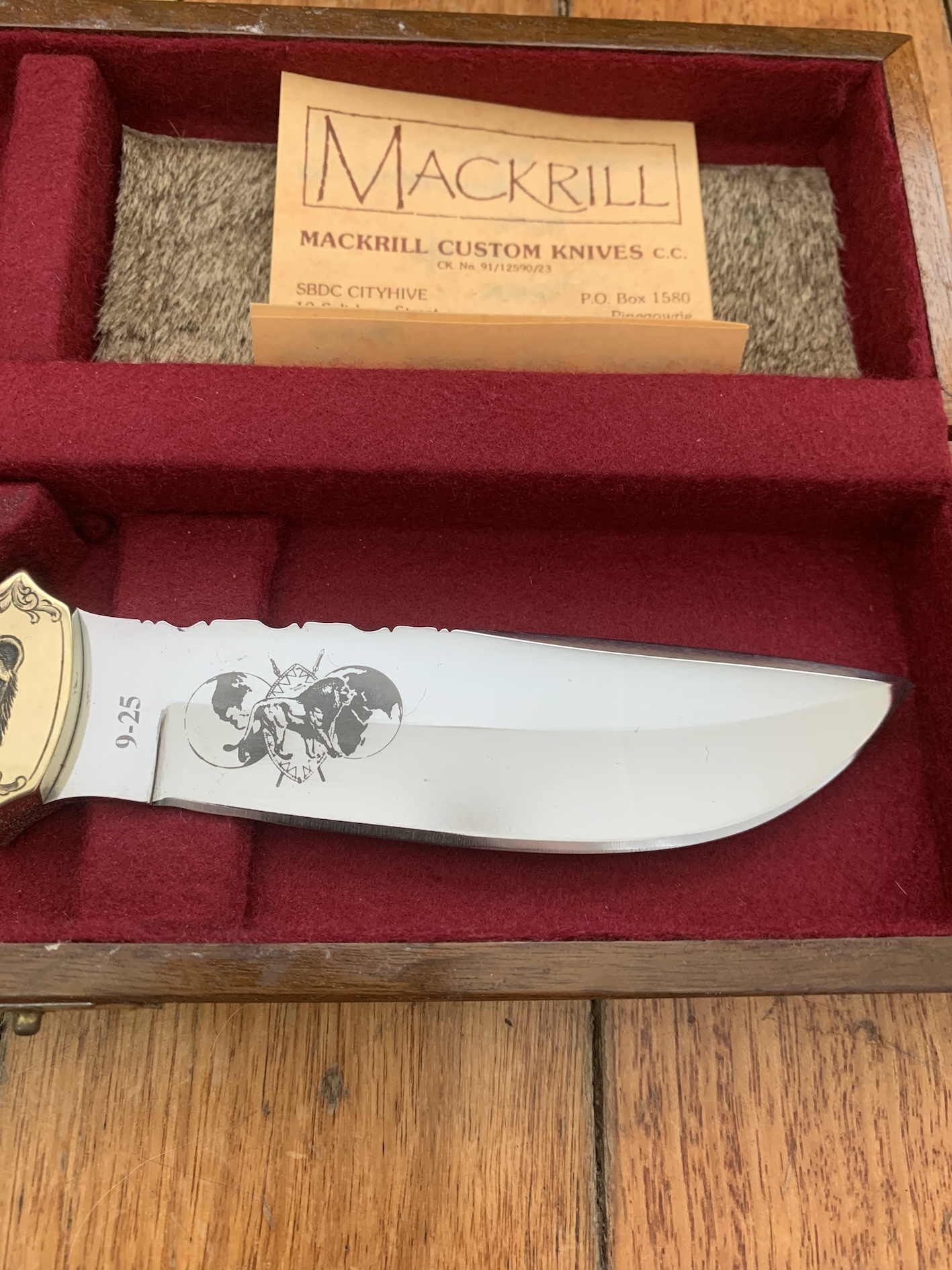 Mackrill Custom Knives 1996 SCI 25 Year Anniversary Limited edition ...