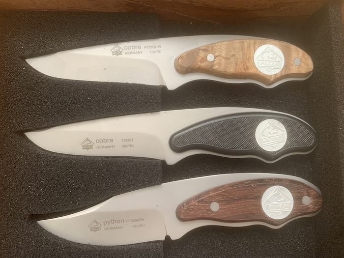 Puma Snake Set of 6 - Early 2000's Knife Set in Puma Display Box