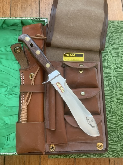 Puma Knife: Puma 1977 Very Rare 1st Generation 52 6392 Survival Knife Kit