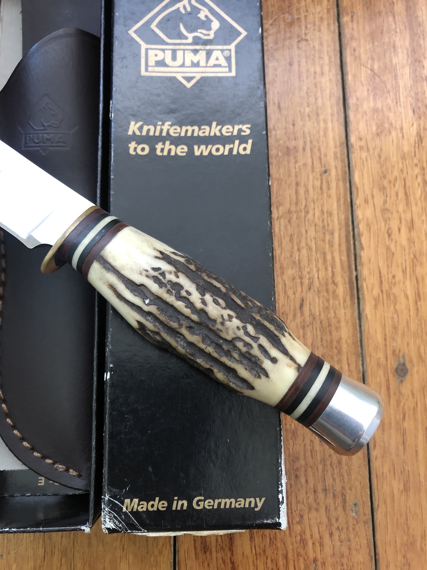 Puma Knife: Puma 2010 Pathfinder Bowie Handmade Knife with Genuine Stag ...