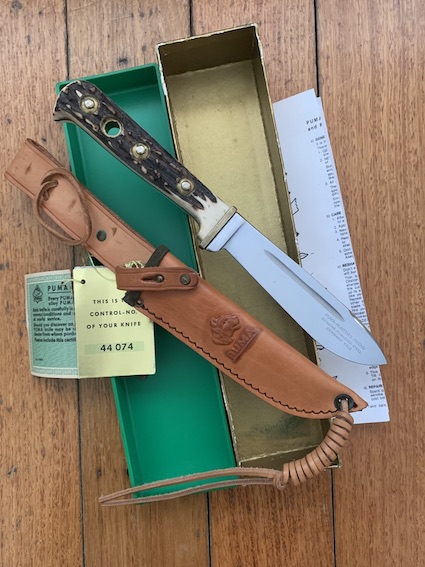 Puma Knife: Puma 11 6398 Original Mint 1970 Hunters Friend knife with ...