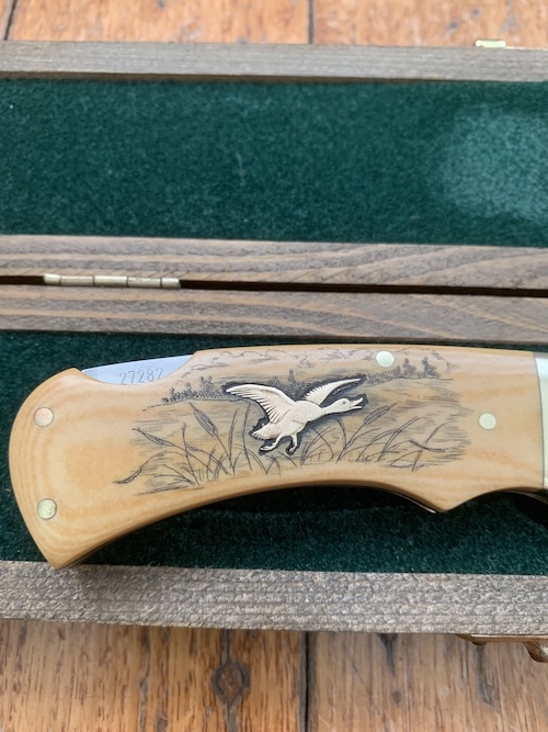 Puma Knife: Puma Original Puma 715 4 Star Game Bird Scene Folding Lock ...