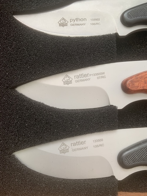 Puma Snake Set of 6 - Early 2000's Knife Set in Puma Display Box