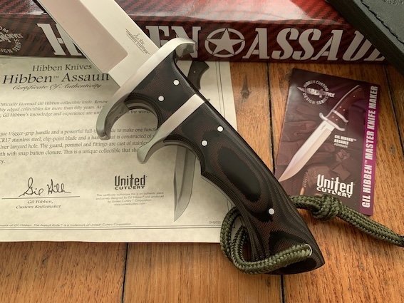 United Cutlery Gil Hibben Assault Bowie with Black Leather Sheath