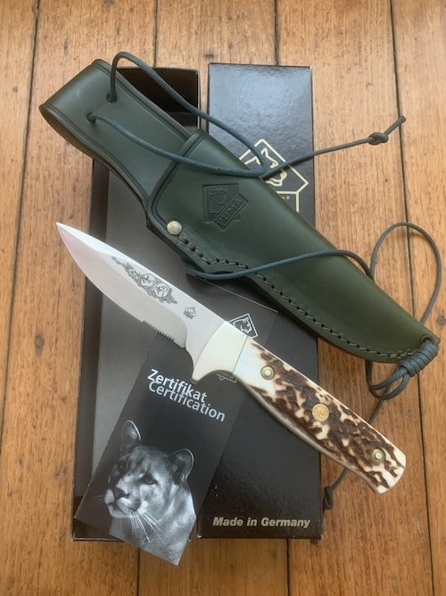 Puma Knife: Puma 2017 Merlin K Knife with Stag Antler Handle