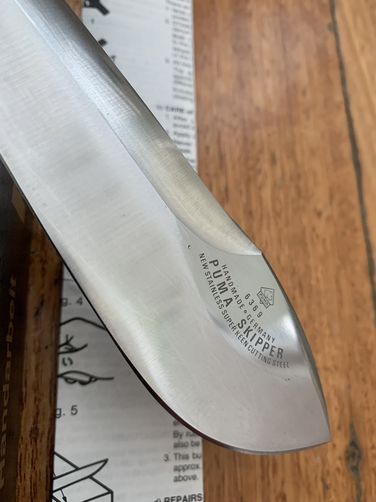 Puma Knife: Puma 1978 SKIPPER Model 6369 White Hunter Dive/Boat Knife ...