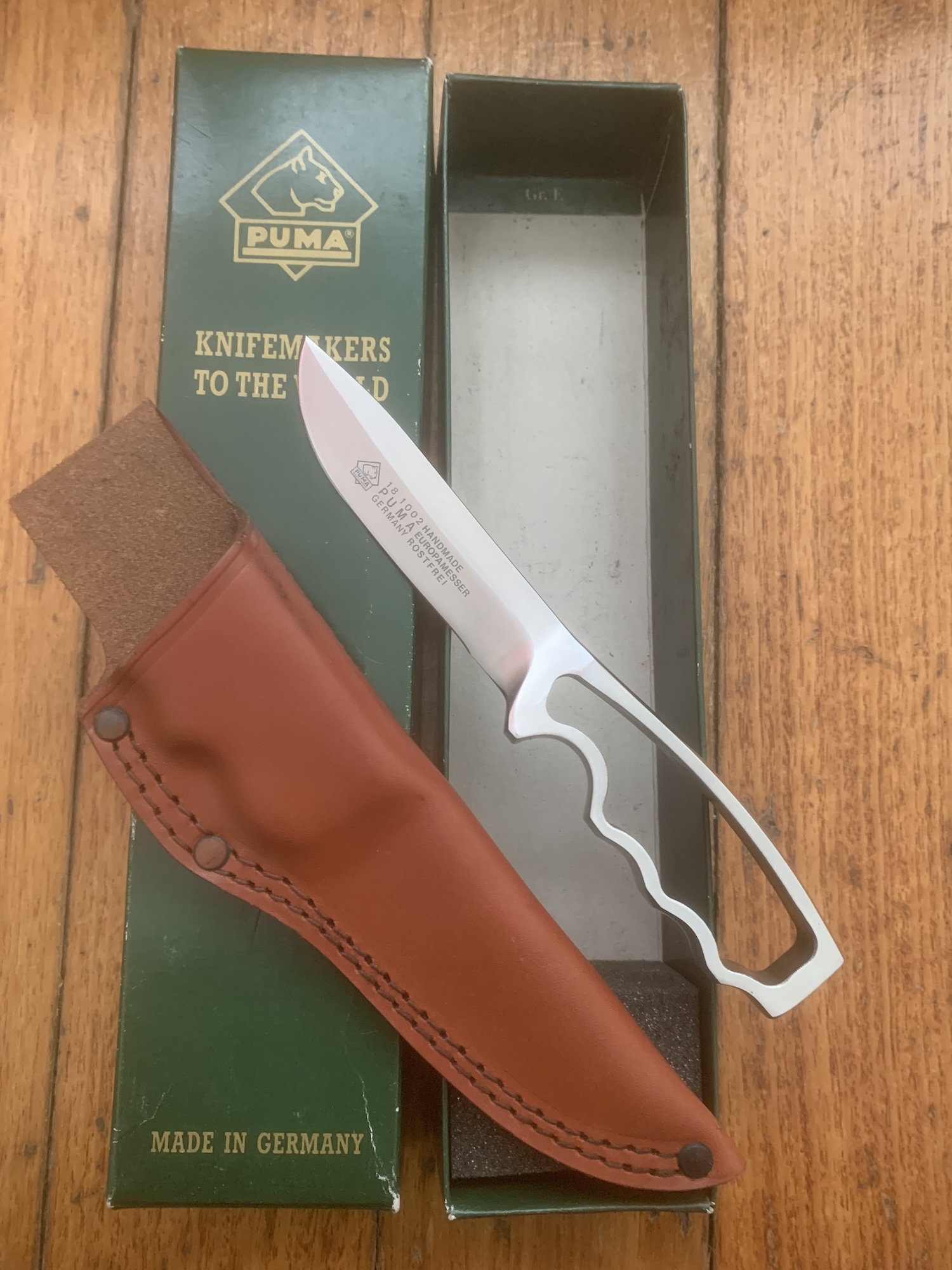 Puma Knife: Puma 18 1002 Very Rare Europamesser Skeleton Knife in ...