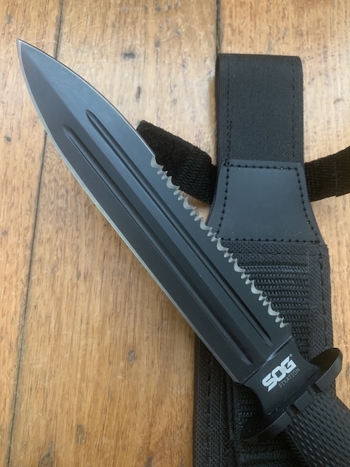 SOG Vintage Original FX10-N Fixation Commando Dagger with Cordura ...