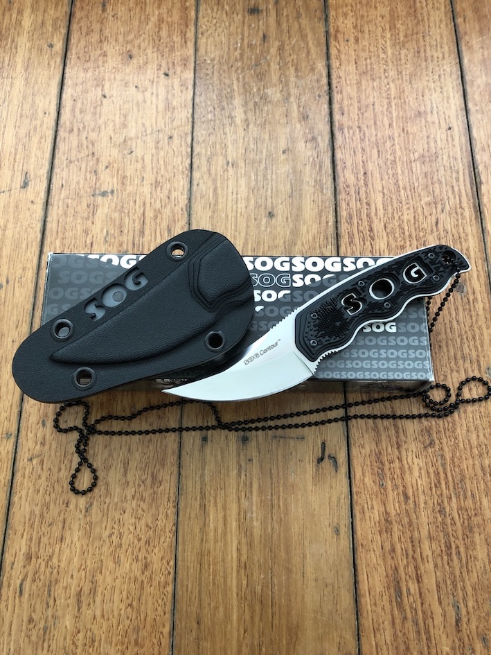 SOG Vintage Original SOG C47 CONTOUR Small Fixed Neck/Boot Knife with Box