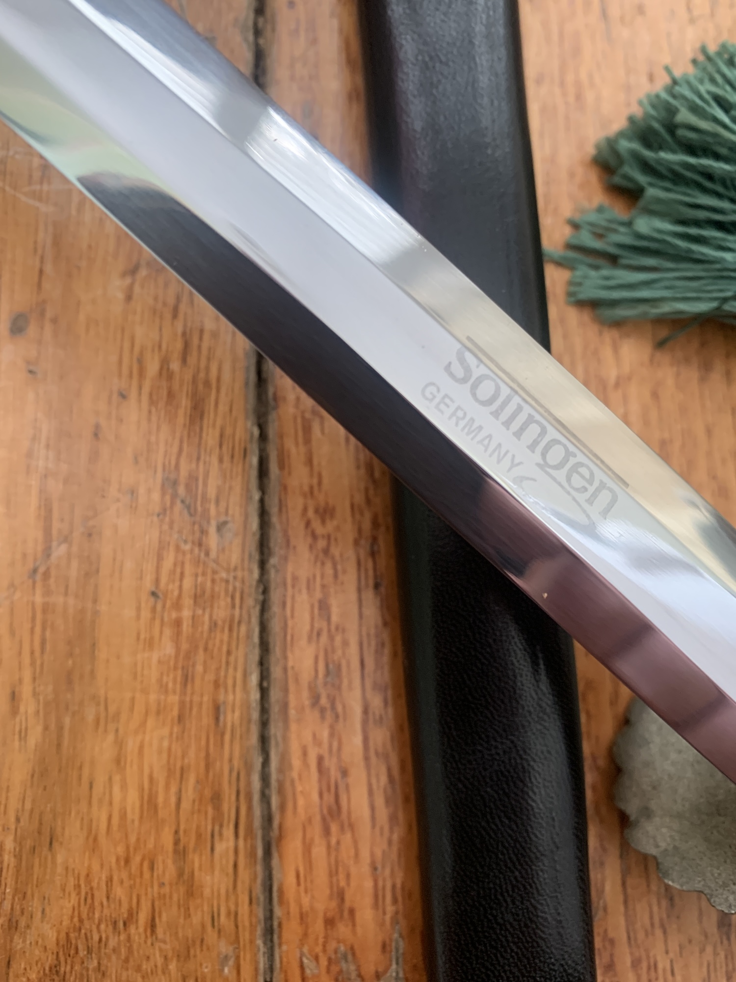 Solingen German Dress Dagger with Red Deer Antler Handle