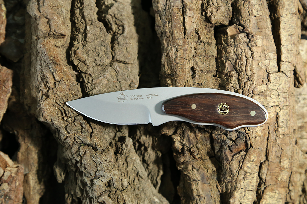 Puma Knife: 2023 Puma SGB Rattler Fixed Blade Knife with Jacaranda Wood ...