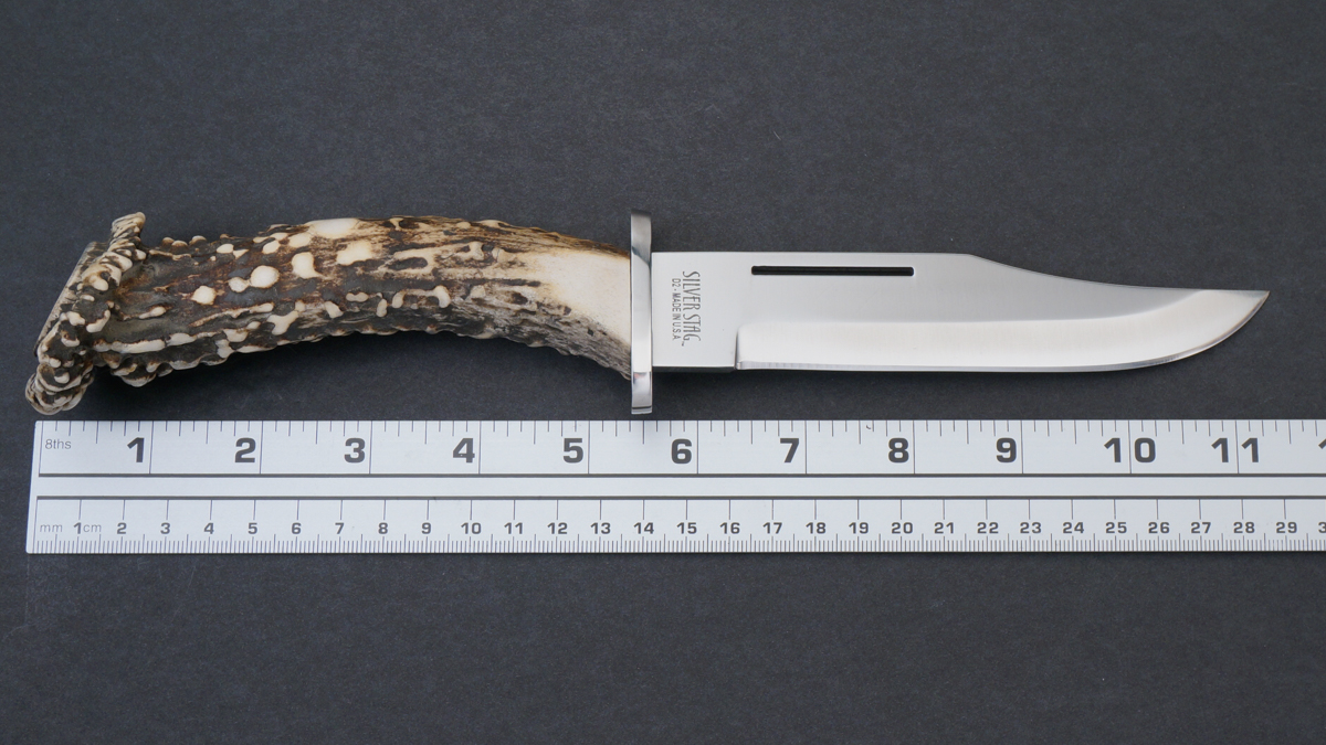 Silver Stag Crown Series Deep Valley Knife with Stag Antler Handle